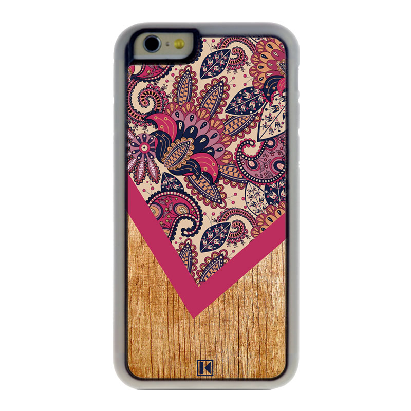 Coque iPhone 6 / 6s – Graphic wood rouge | THEKLIPS